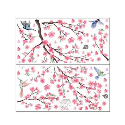 Branch Bird Cherry Blossom Wall Sticker Home Decoration