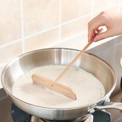 Pancake Spreader Tool, Crepe Maker Scraper, Bamboo Pancake T