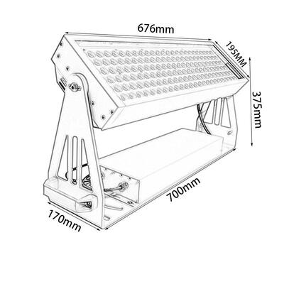LED450W投光灯高光效RGBL染色瀑布树木山体瀑布桥梁古建全彩七彩
