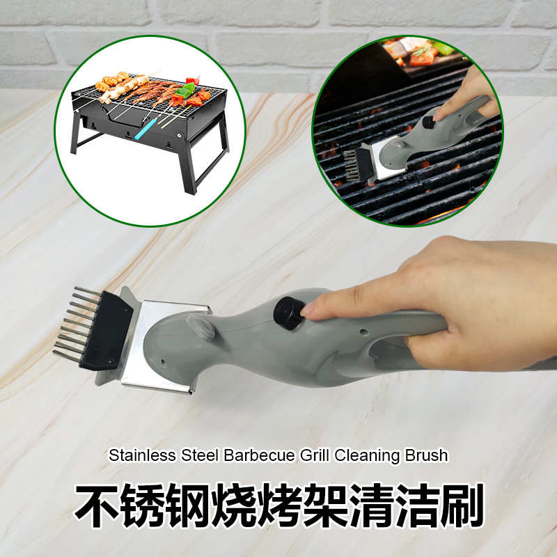 创意烧烤刷 清洁刷 钢丝刷 油烟污渍清洁烧烤架刷 不锈钢烧烤刷厂