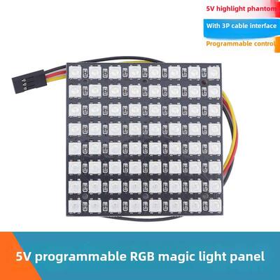 5V可编程64位Rgb灯板Ws2812B全彩8*8梦幻点阵屏幕Led模块开发板