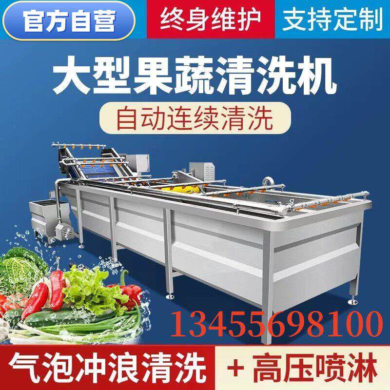 洗菜机果蔬气泡清洗机全自动商用大型酱菜预制菜清洗加工流水线