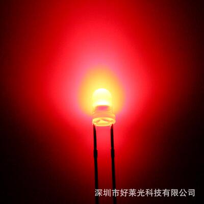 F3/3MM雾状红蓝无极双色 红蓝双色2脚无极led灯珠 LED发光二极管