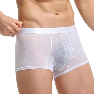 Men's flat cornered underwear with Fu character breathable