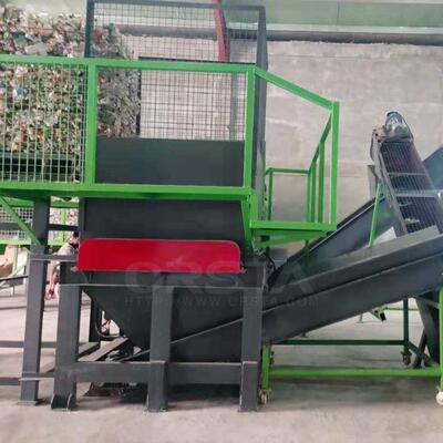500KG/H矿泉水瓶拆包脱标破碎清洗机，PET瓶废塑料处置清洗线