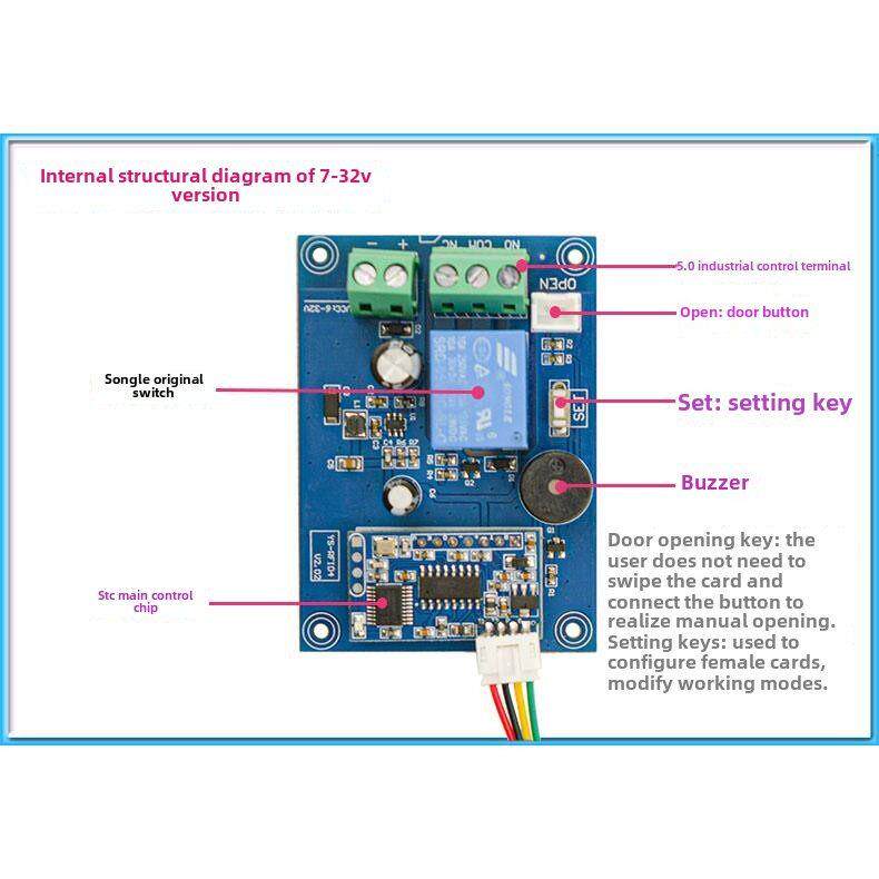 IC刷卡感应开关模块手机NFC控制12V 24V 220V改装开灯开电源RFIC4