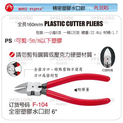 FUJIYA富具亚塑胶水口钳/F-103/F-104/F-104A/FR-103/FR-104A