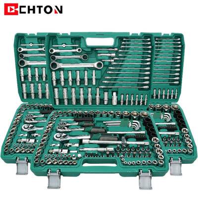 151件套铬钒钢汽修72齿快速棘轮扳手两用扳手接杆套筒工具套装