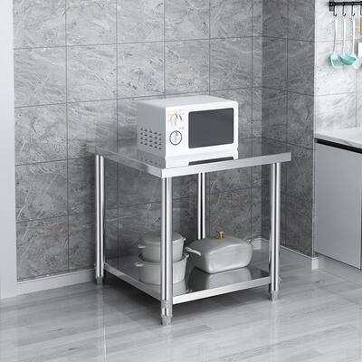 定做加厚不锈钢桌子长方形正方形工作台厨房餐厅台子打荷新款商用