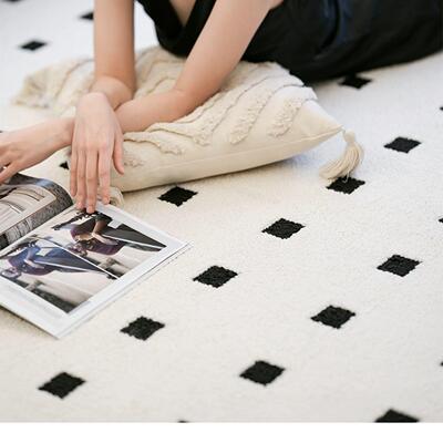 AL100316防污轻奢防地毯客厅奶油黑石卧室天然水式公寓毯免洗沙发