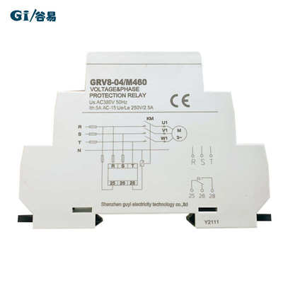 三相三线相序保护继电器GRV8-04/M460过欠压缺相错相相序保护器