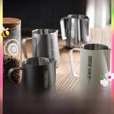 MHW-3BOMBER轰炸机尖嘴拉花缸 不锈钢拉花杯 咖啡打奶缸