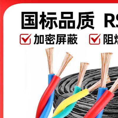 国标RVVSP2芯4芯双绞屏蔽线0.5 0.75 1 1.5平方信号线RS485通讯线