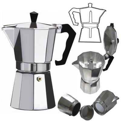 Coffee Maker machine aluminum mocha pot 摩卡咖啡壶八角铝壶
