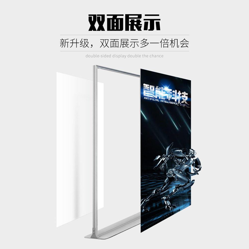 丽屏k展架屏立式落地式铝合金双面立型海报架门80x180t板广告牌萍