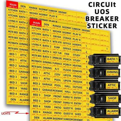 Amazon Bestselling Colorful Electrical Box Panel Labels Circ