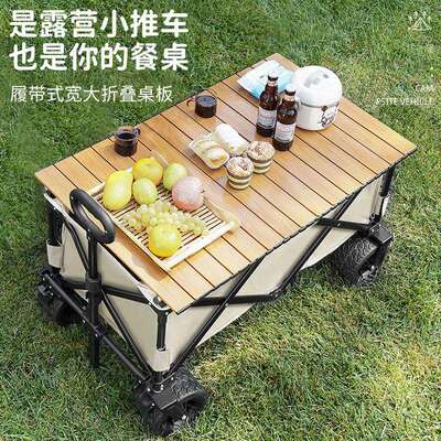 露营推车可折小叠移动拉货F5M77JTJ车户摊外手购物摆地桌野餐轻便