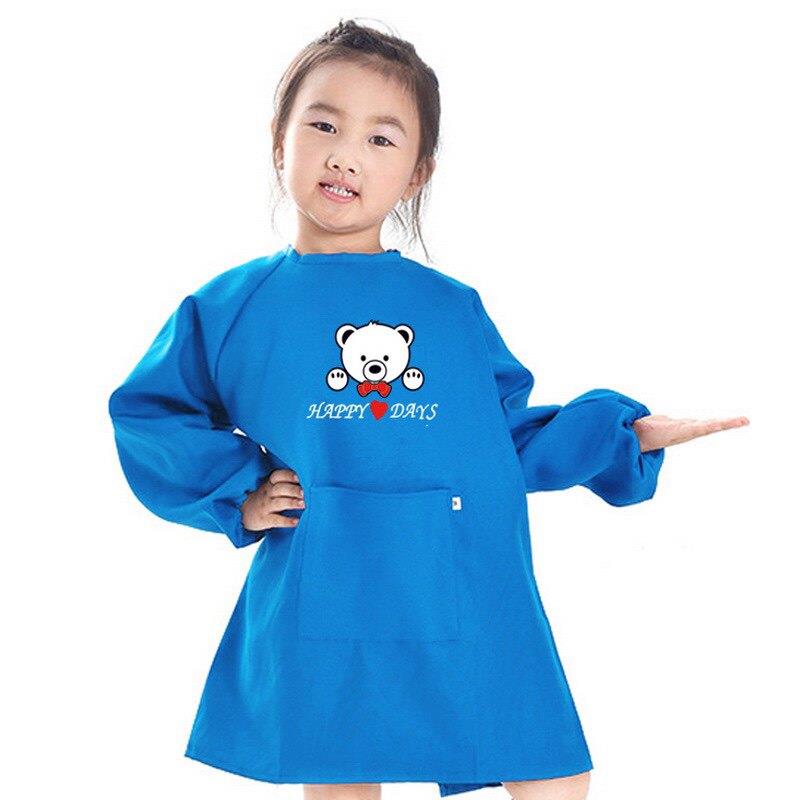 儿童罩衣画画衣幼儿园吃饭反穿衣长袖围裙广告LOGO免费定制广告