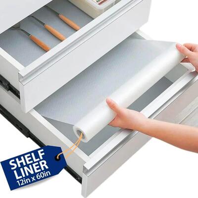 1 Roll Shelf Liner Drawer Liner for Kitchen Cabinets Non-Sli