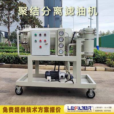 汽轮机液压油除水不锈钢聚结分离式滤油机25L/min