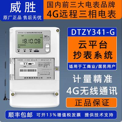 长沙威胜DTZY341-G三相四线费控智能电能表/远程云抄表系统/4G表