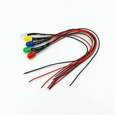 F8灯珠3V6V12V24V36V48V110V220V电源信号指示灯8MMLED发光二极管