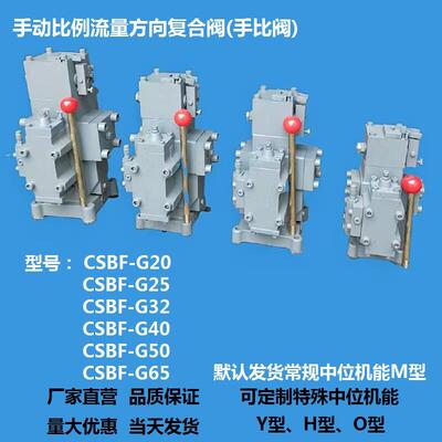 液压换向阀CSBF-G40手动比例流量复合阀配套液压锚缆机渔船起网机