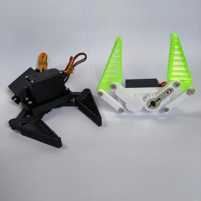 机械手臂柔性夹具Mg996R伺服机器人爪3D打印制造商机械手夹具