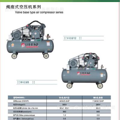 小型静音油润滑空压机10HP移动式机械阀座空压机活塞式空气压缩机
