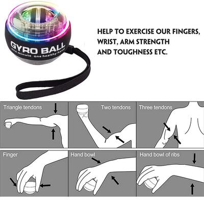LED Wrist Power Trainer Ball Self-starting Gyro ball Power b