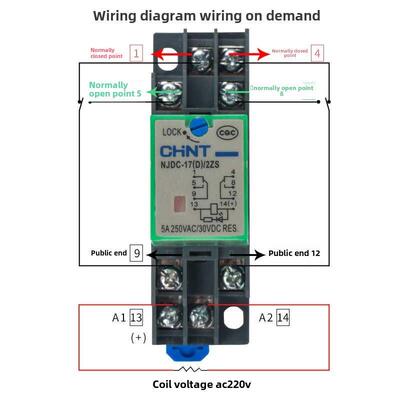 正特中间继电器Njdc-17D/2Zs带4Zs型8 14针Dc12V24V220V测试按钮