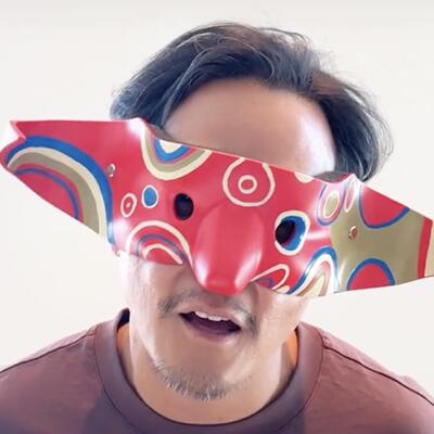 新警察故事湖树脂阿祖面具万圣节半脸搞怪阿祖同款面具舞会装扮