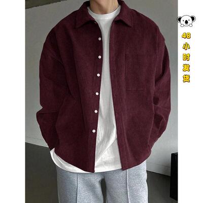 D 33348 Korean corduroy long shirt 韩系灯芯绒长袖衬衫
