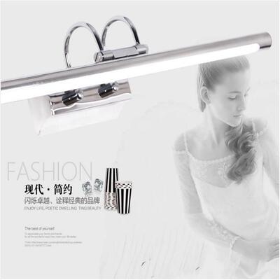 美LED灯不锈J36097钢镜前浴室卫生式间梳化妆台镜画柜灯厂具家直