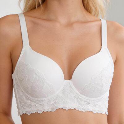 Zeriluna Lace Underwire Push-Up Bra - Elegant lace design wi