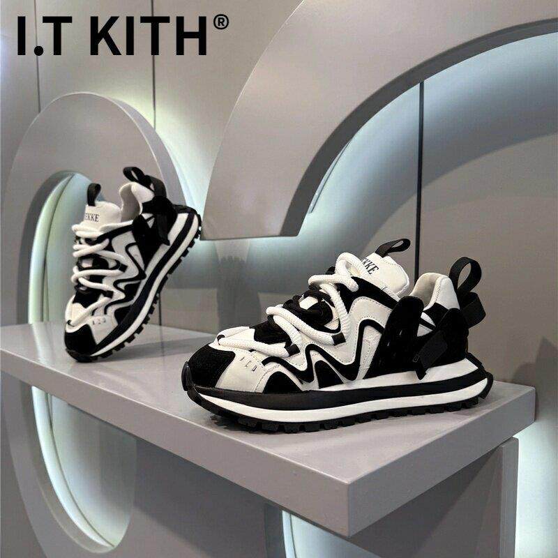 I.T KITH秋冬新款男鞋青年板鞋拼接时尚休闲鞋舒适百搭厚底低帮