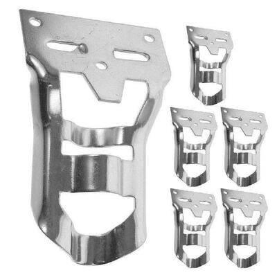 6pcs Flag St Fixed Bracket Galvanized Iron Durable Reusable