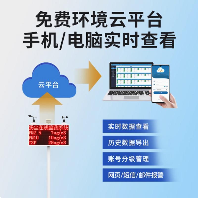 扬尘监测系统工地噪声噪音在线监测PM2.5PM10工业环境粉尘检测仪