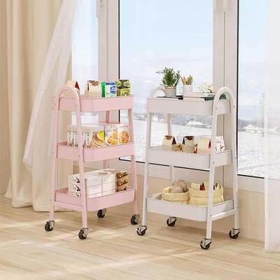 A-shaped small cart for home kitchen storage, a multi-level