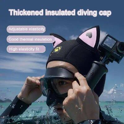 3mm Cat Ears Diving Hood Neoprene Wetsuit Hood Thickened