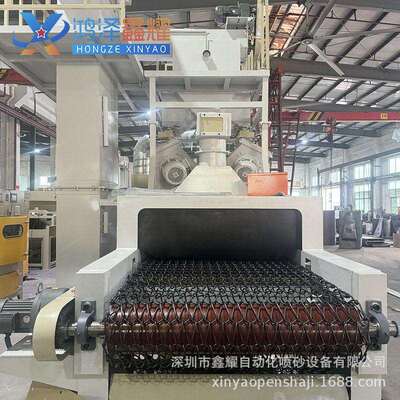 鸿泽鑫耀HZXY-1000S-8Q网带通过式抛丸清理机汽车铝压铸件抛丸机
