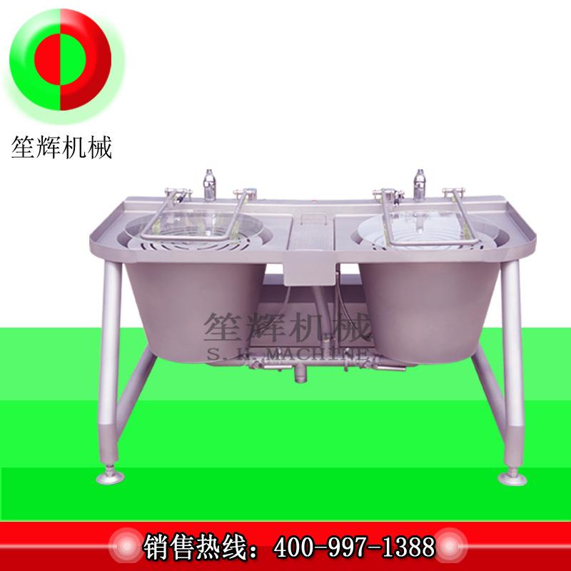 双缸筐式洗菜机多功能臭氧气泡海鲜果蔬清洗机双缸鼓泡洗果机