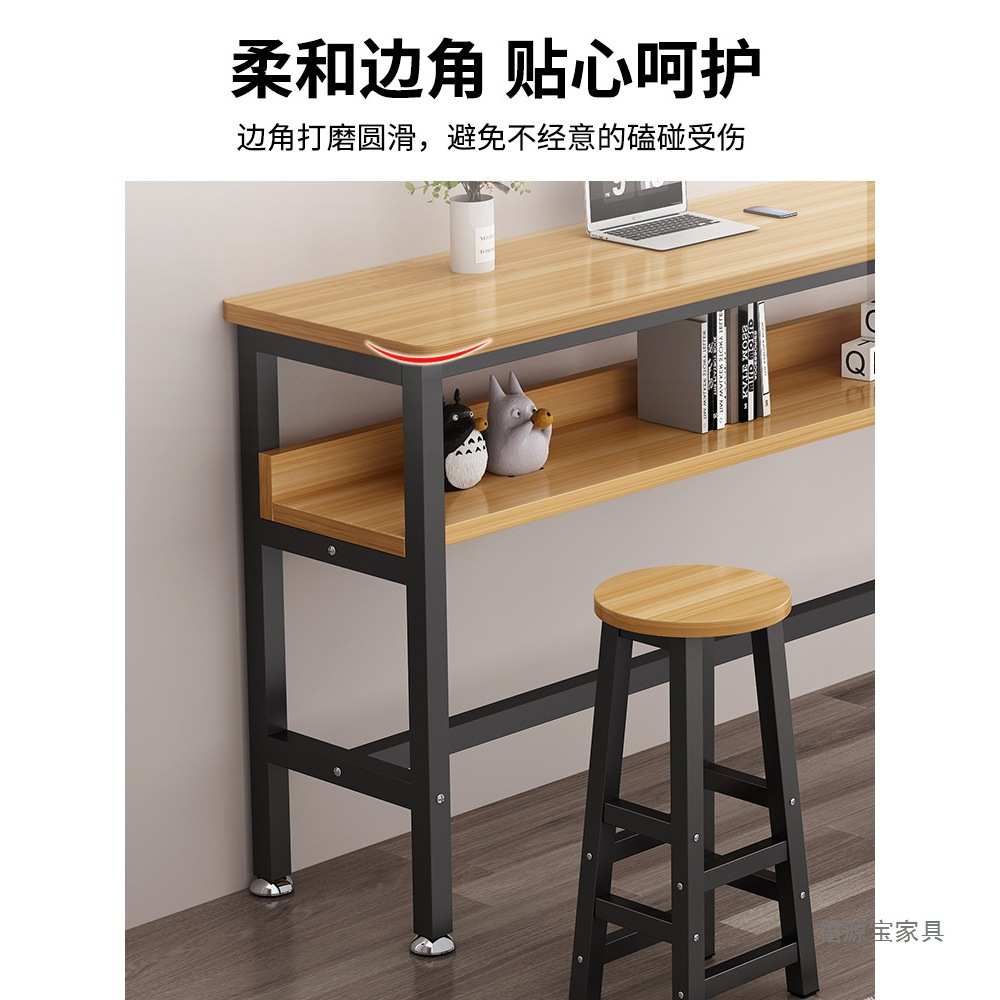 吧台桌家用简约酒吧高脚桌奶茶店餐桌商用桌椅组合阳台客厅长条桌