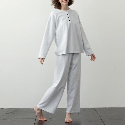 Home clothes women's set long sleeved pajamas two-piece