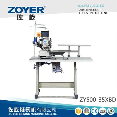 500-35XBD佐屹自动折下摆单片绷缝机T恤下摆缝纫机高速大方头厂家
