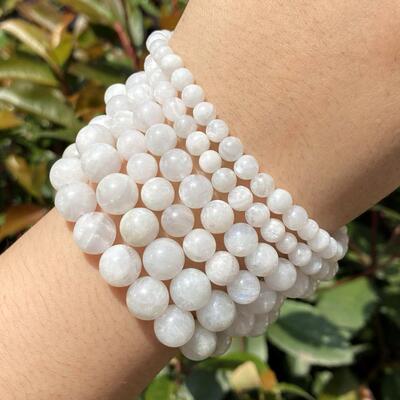 er Eye Moonstone Round Beads for Jewelry Making Diy Bracelet