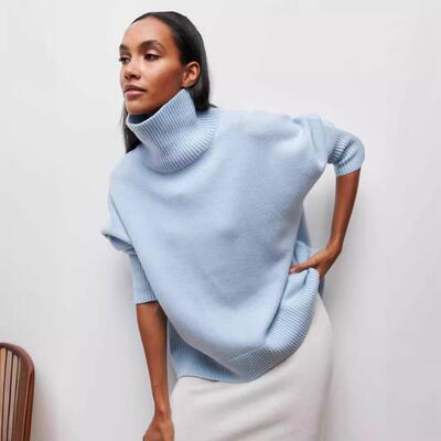 Women's Sweater Half High Collar Sweater 女装毛衣半高领毛衣