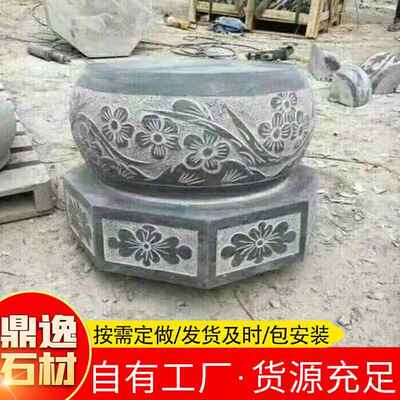 仿古柱基青石石石雕柱顶古建筑柱墩雕刻柱础石石18111302雕装石饰