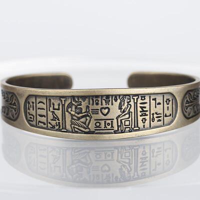 正品舐犬情书阿努送比斯狗纯古埃及·壁画 画开 口手镯子女友生日