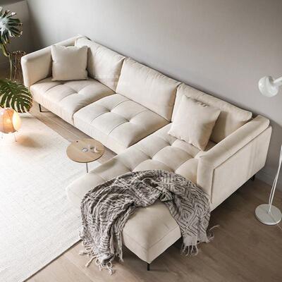 北欧轻奢直排沙发CHEL科技布布艺沙发转角意式客厅简约现代小户型